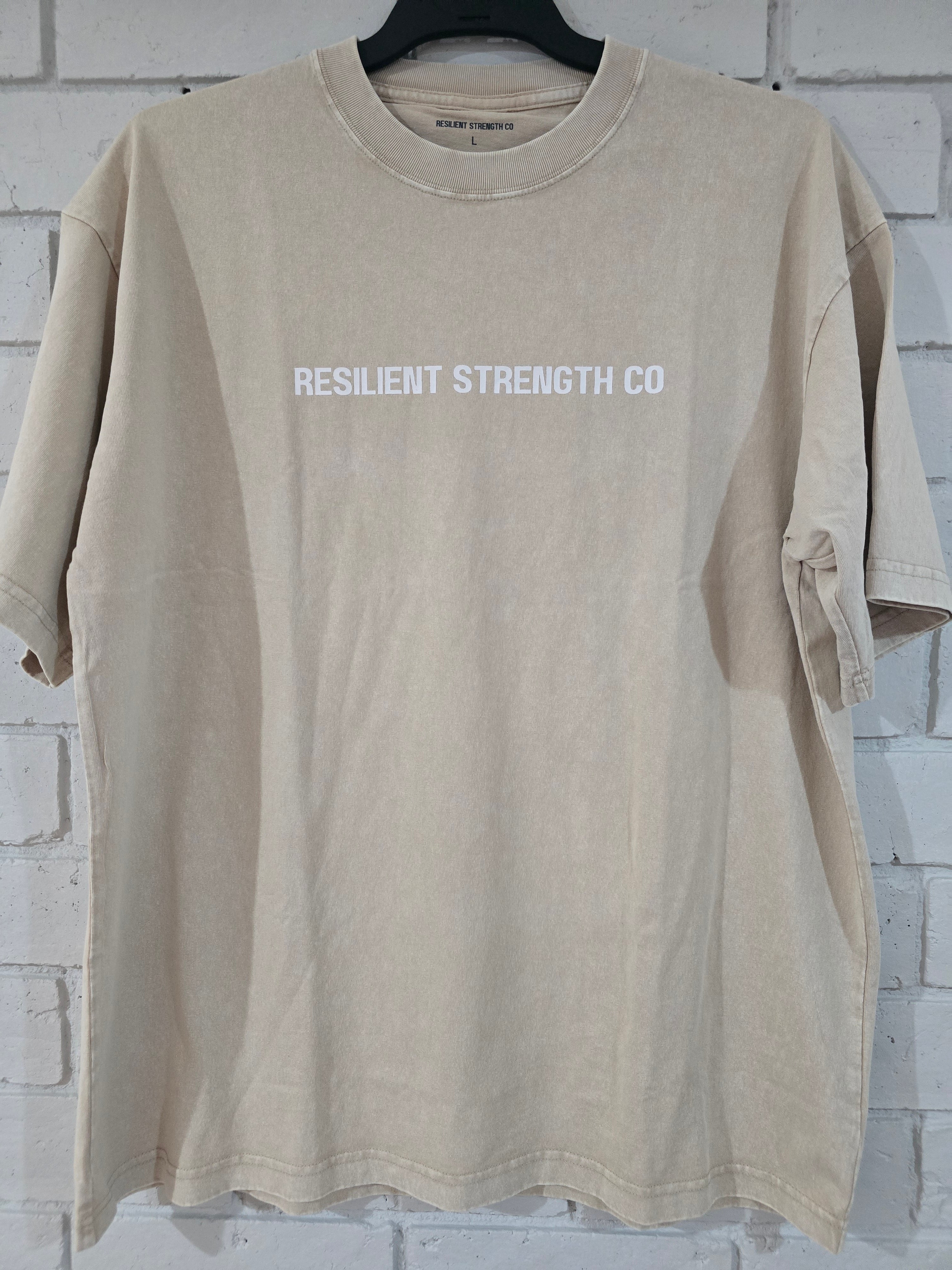 Oversized Acid Wash Tee- Beige – Resilientstrengthco